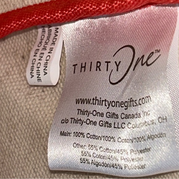 thirty-one | Bags | Thirtyone Extra Large Euc Canvas Tote With Multiple ...